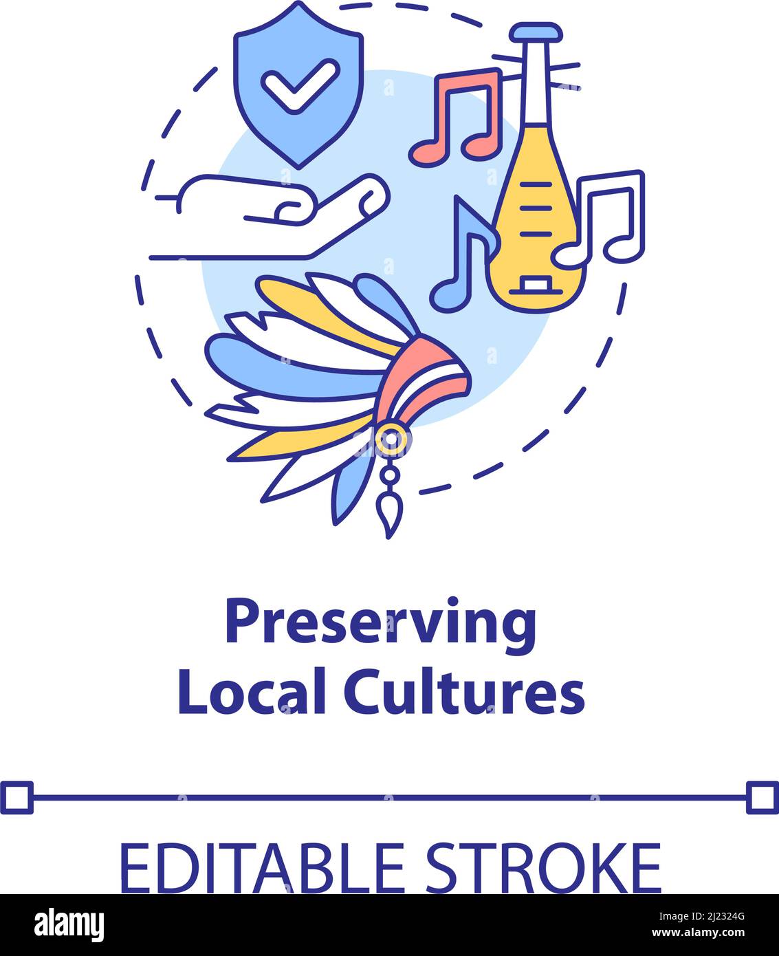 Preserving local cultures concept icon Stock Vector Image & Art - Alamy