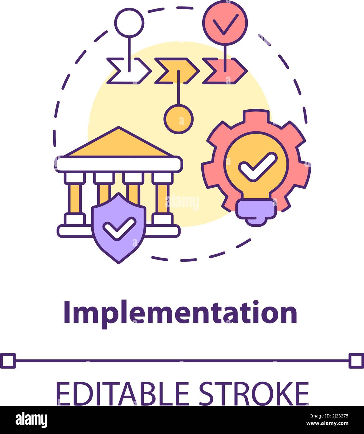 Implementation concept icon Stock Vector Image & Art - Alamy
