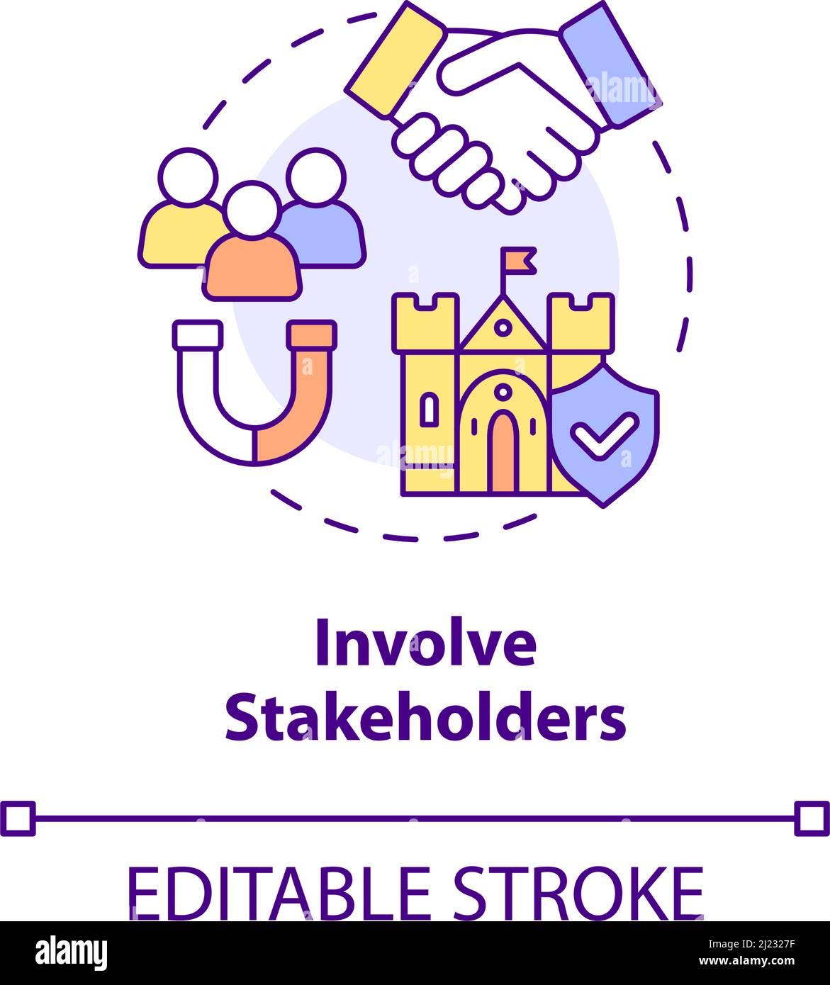 Involve stakeholders concept icon Stock Vector Image & Art - Alamy