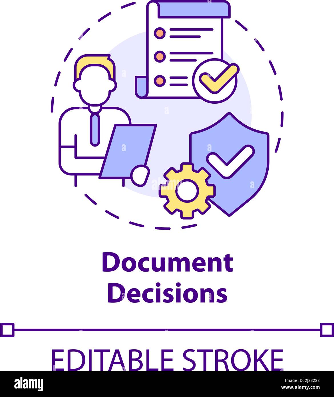 Document decisions concept icon Stock Vector Image & Art - Alamy