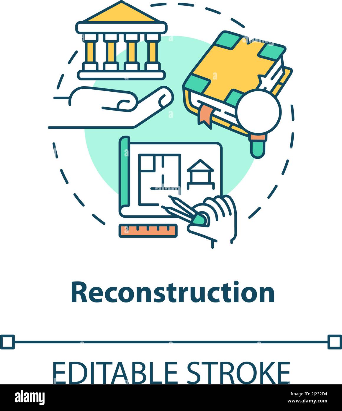 Reconstruction concept icon Stock Vector Image & Art - Alamy