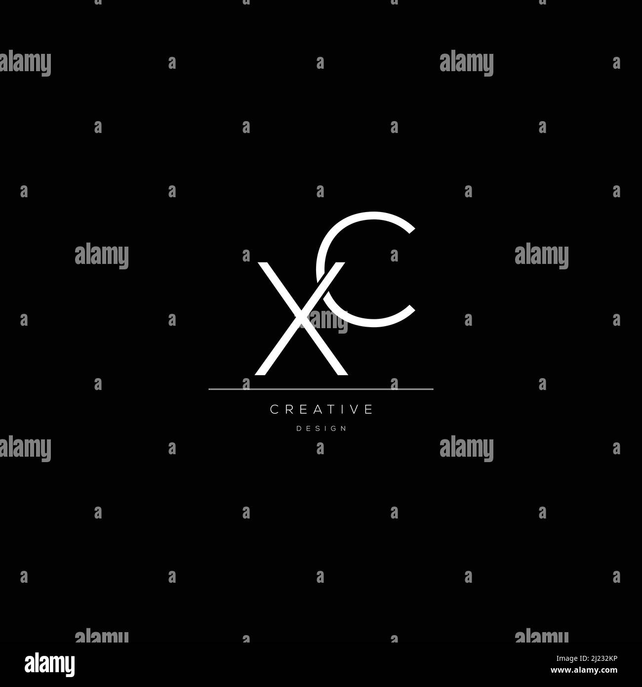Alphabet initial letter XC icon design Stock Vector Image & Art - Alamy