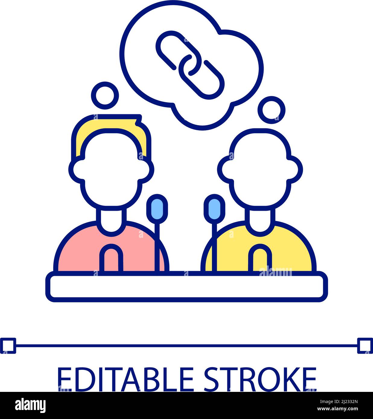 Public communication and solutions RGB color icon Stock Vector Image ...