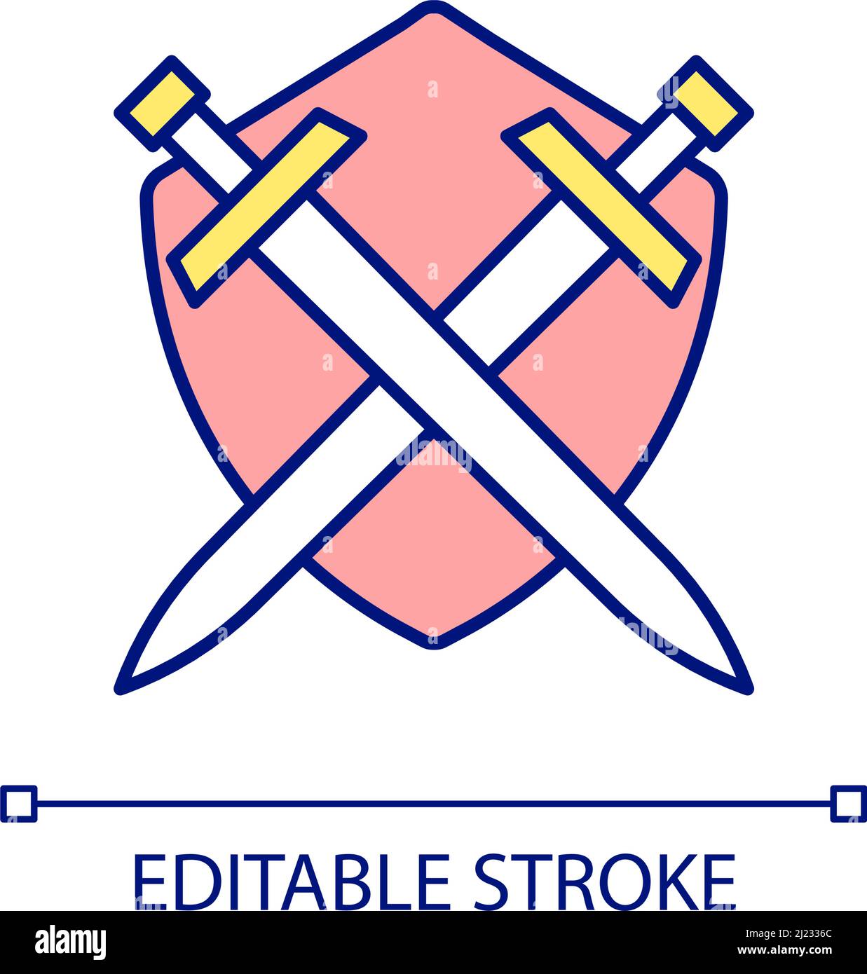 Guaranty of defense from attack RGB color icon Stock Vector Image & Art ...