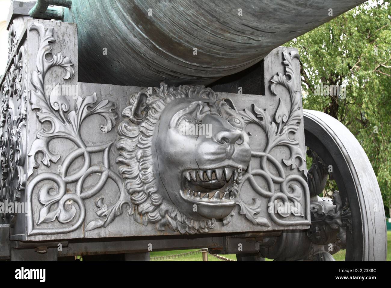 Fragment of historic gun in Kremlin, Russia Stock Photo - Alamy