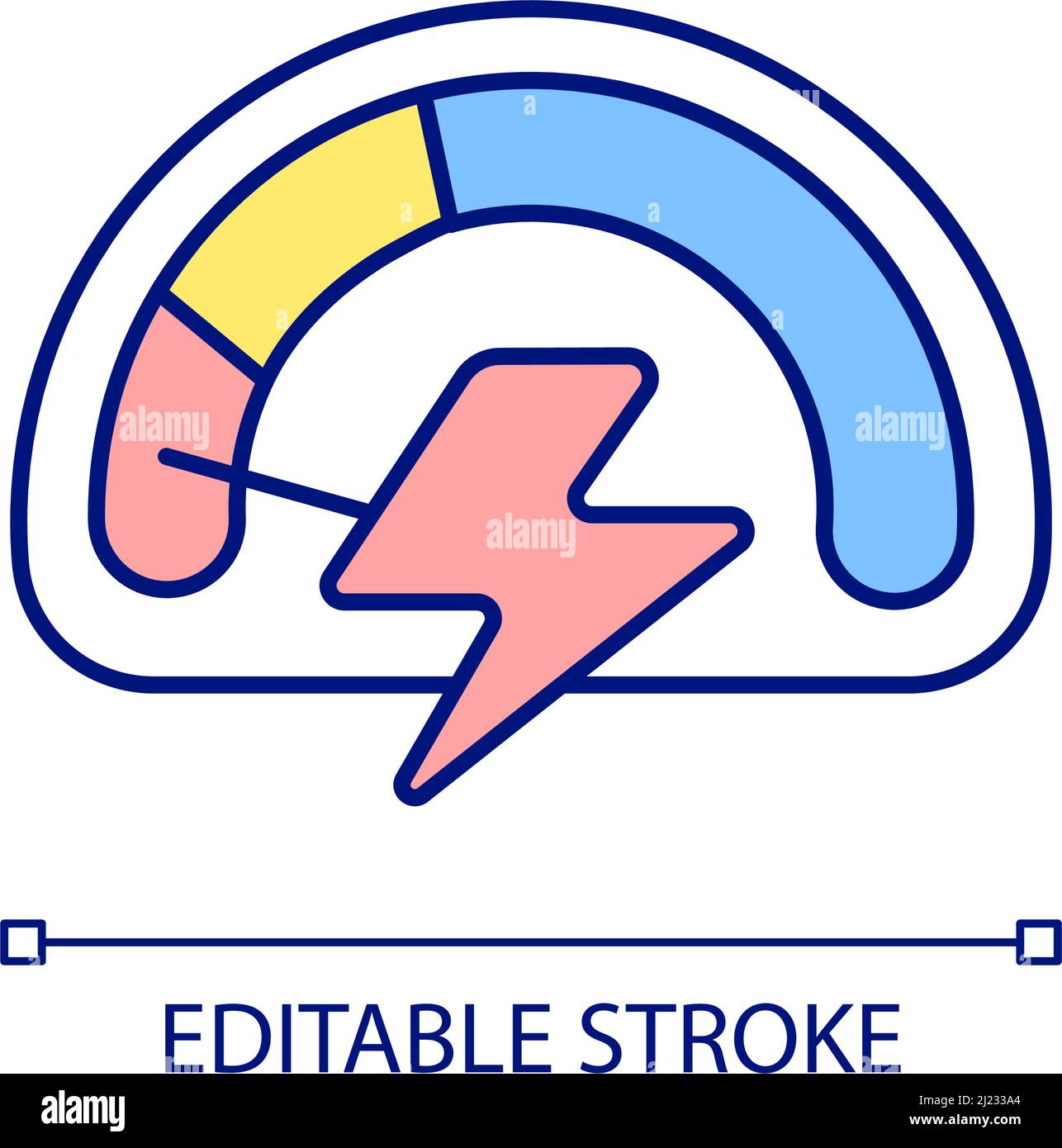 Critically low level awareness RGB color icon Stock Vector Image & Art ...