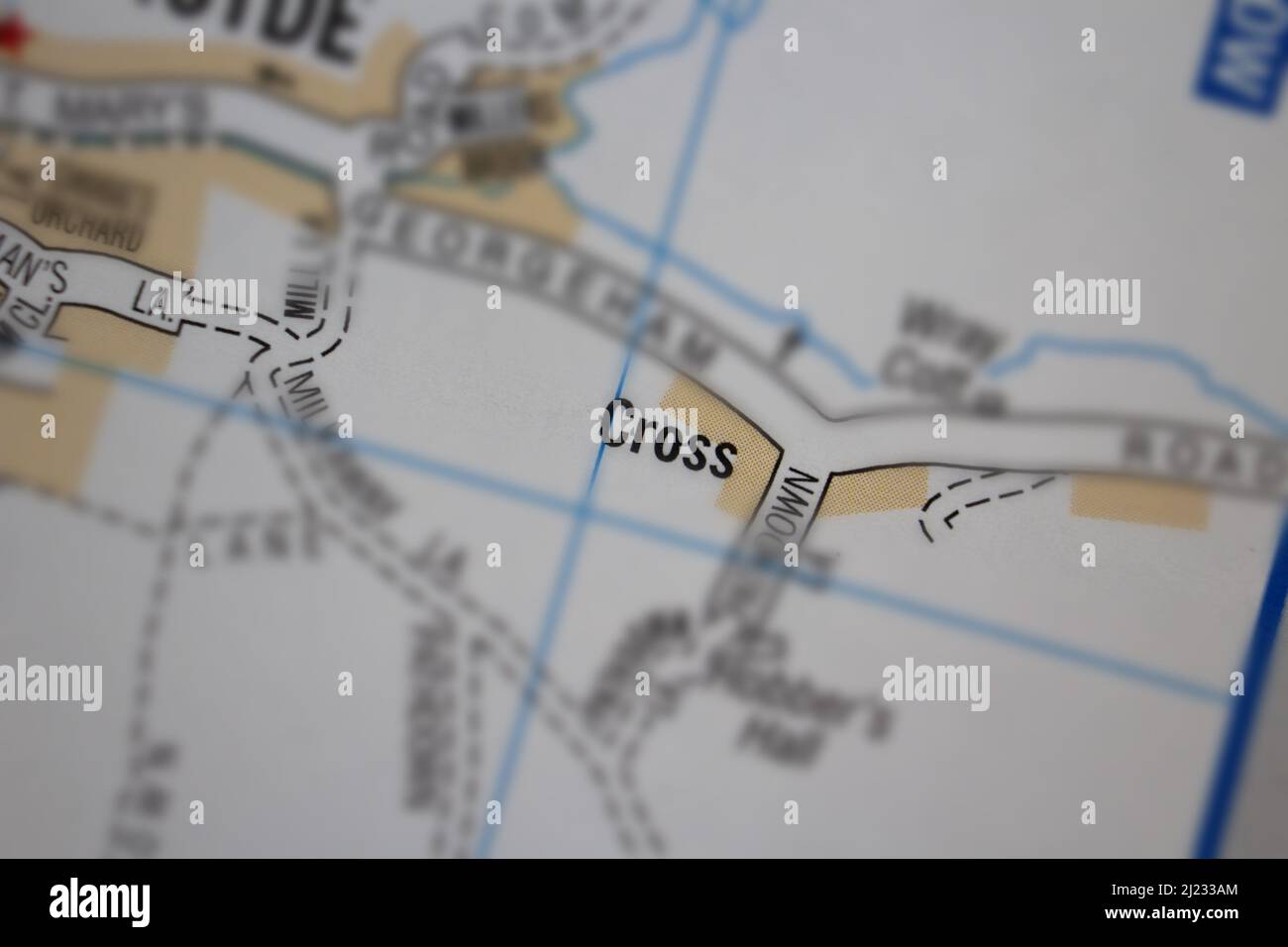 Map of cross village hi-res stock photography and images - Alamy