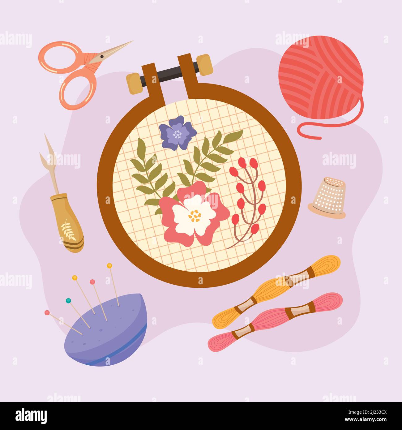 embroidery and weaving icons Stock Vector Image & Art - Alamy
