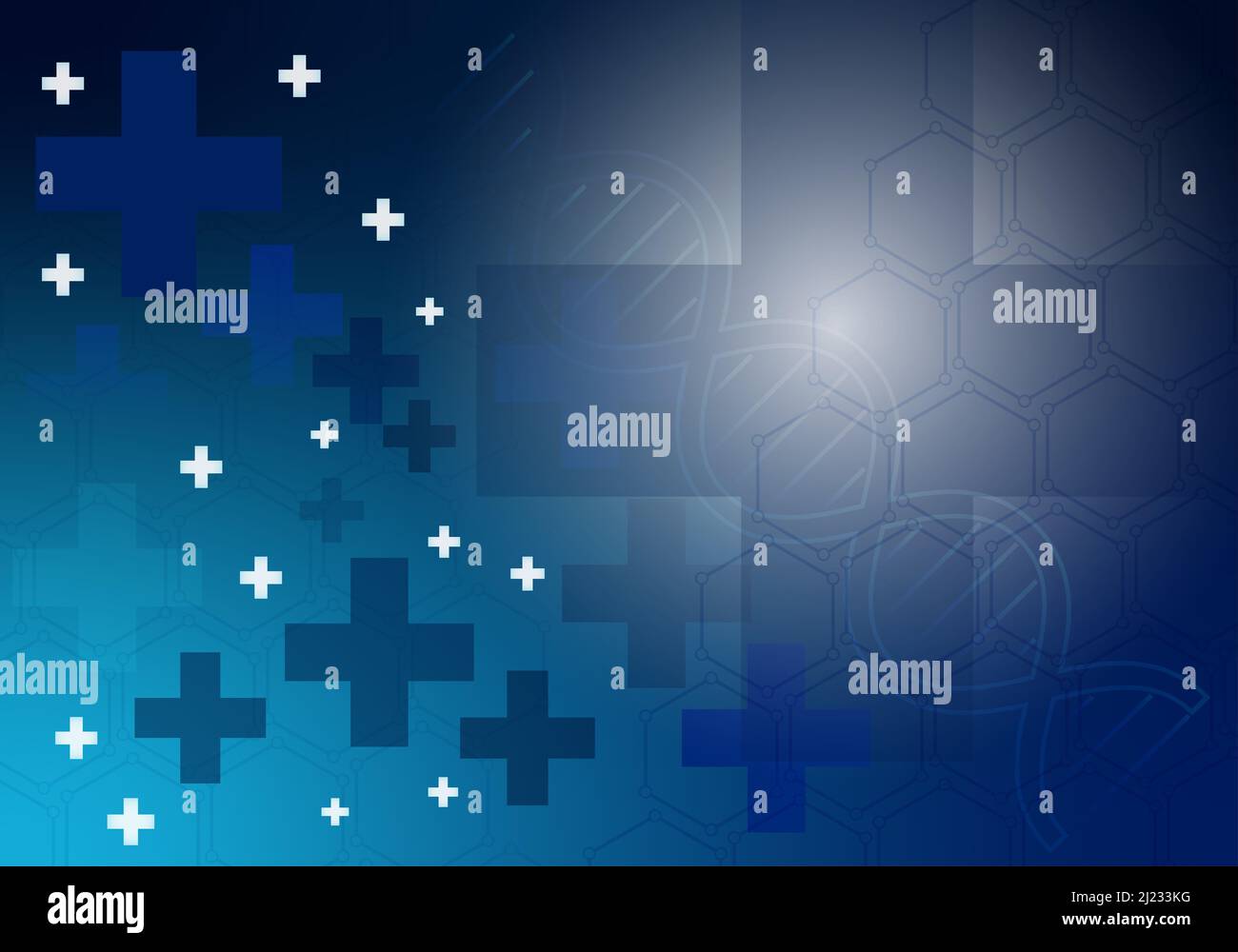 Dark Blue Medical Background With Molecular Hexagonal Shapes, Health ...