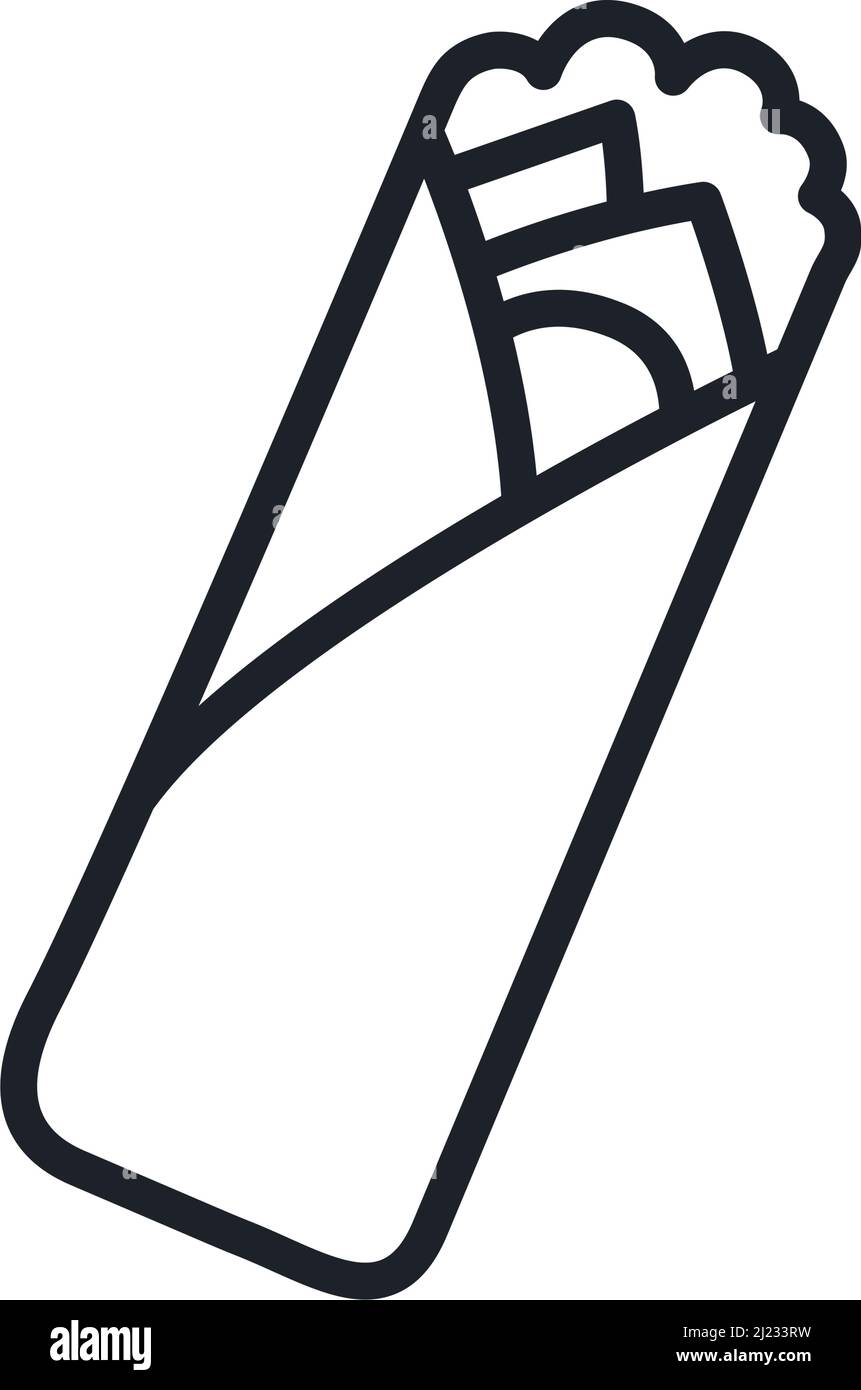 Shawarma icon. Fast food isolated line icons Stock Vector Image & Art ...