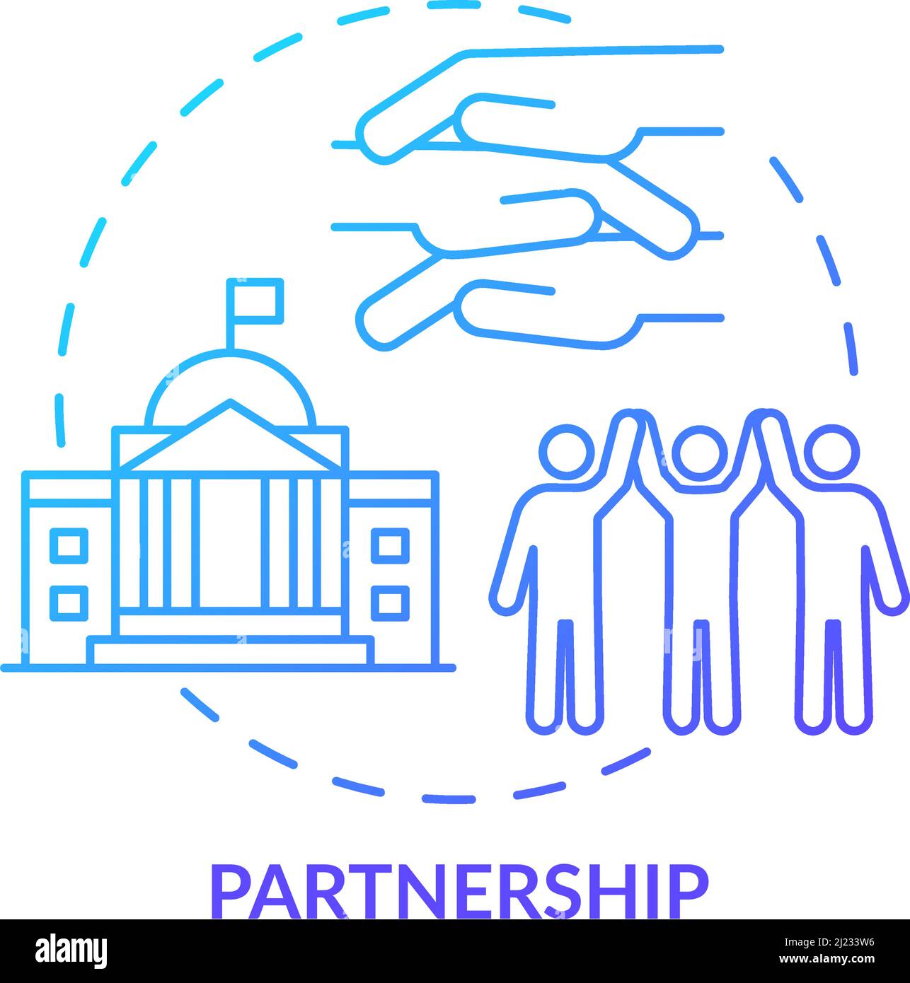 Partnership blue gradient concept icon Stock Vector Image & Art - Alamy