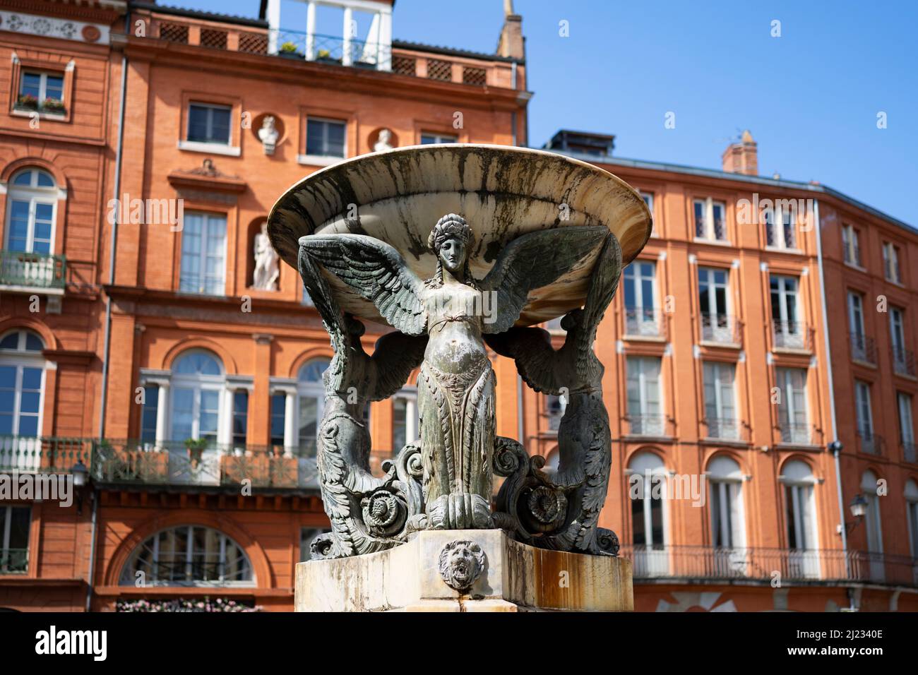The beautiful Statue, Trinity fountain in the historical district of ...