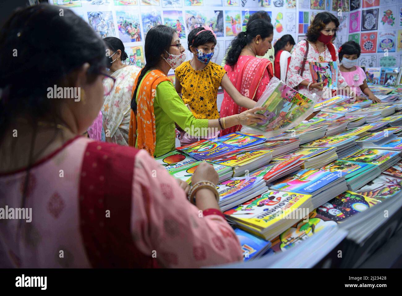 People visiting the 40th Agartala Book fair. Agartala, Tripura, India ...