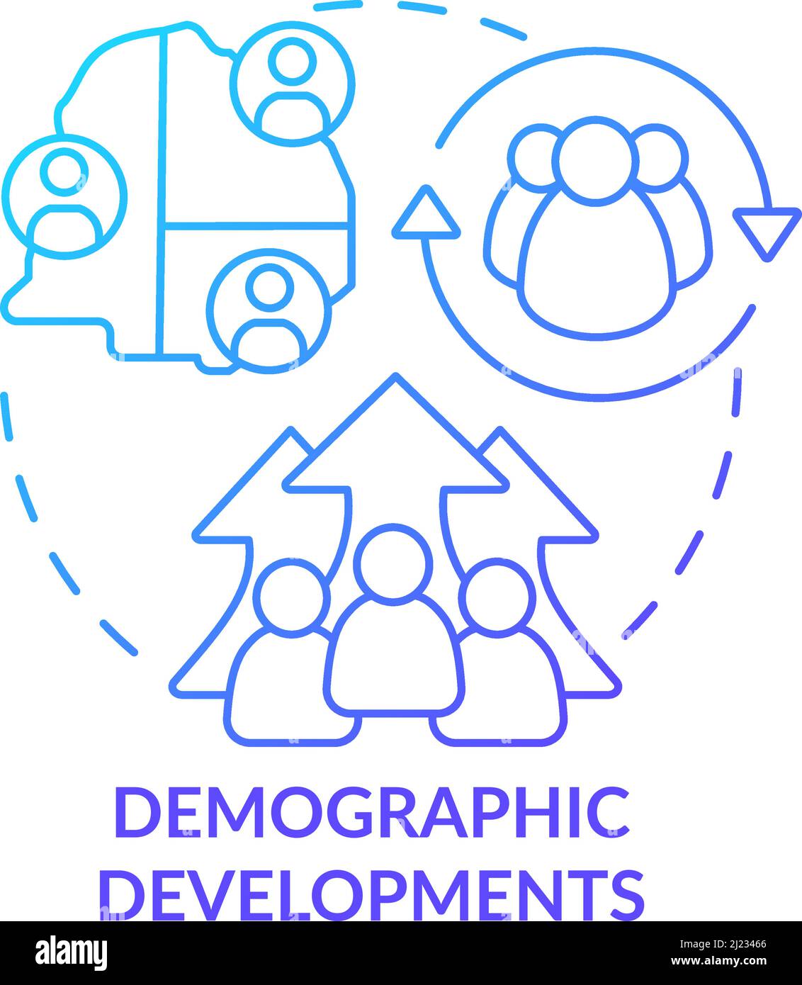 Demographic developments blue gradient concept icon Stock Vector Image ... Demographic developments blue gradient concept icon Stock Vector Image ...