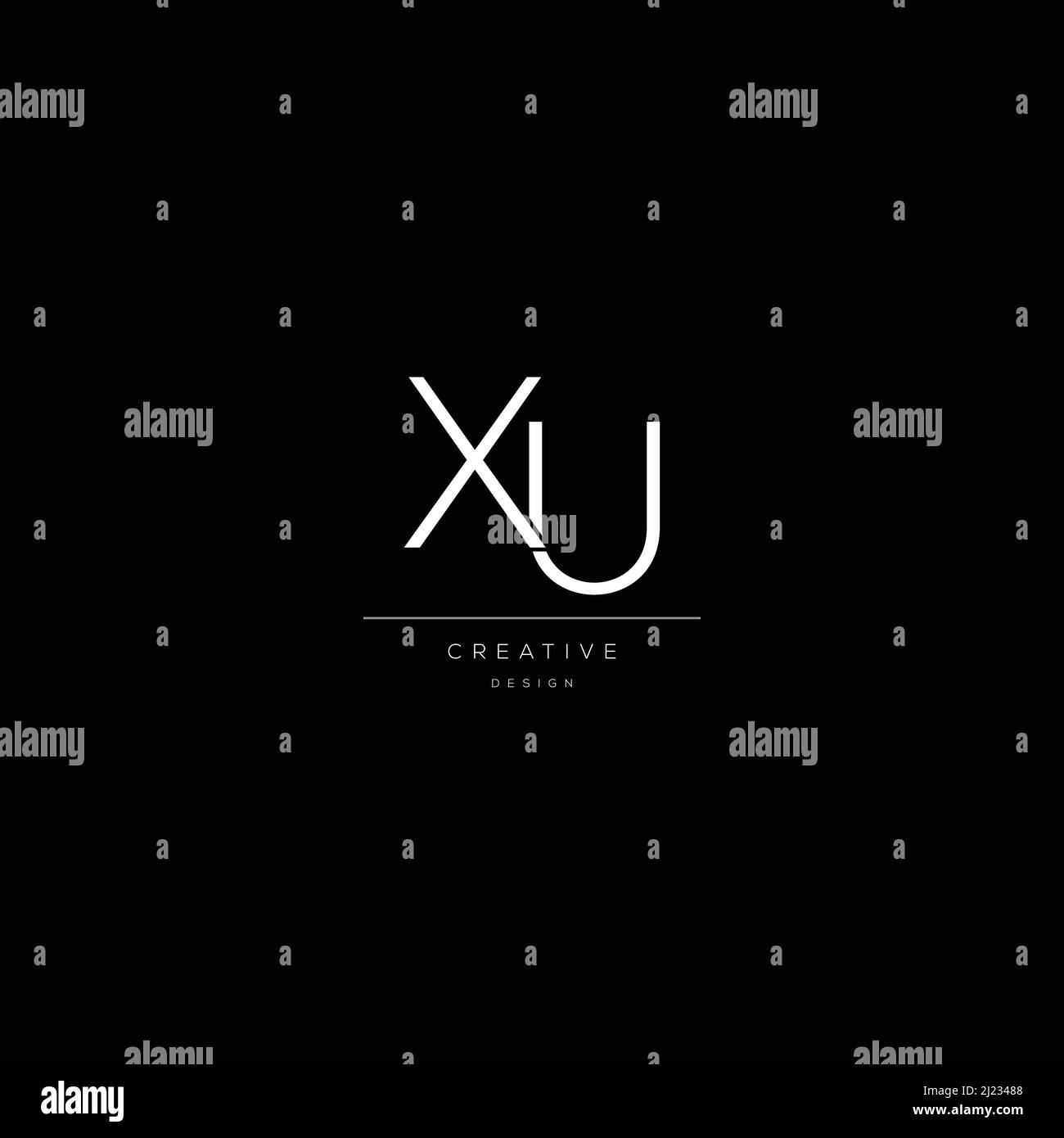 Alphabet initial letter XU icon design Stock Vector Image & Art - Alamy
