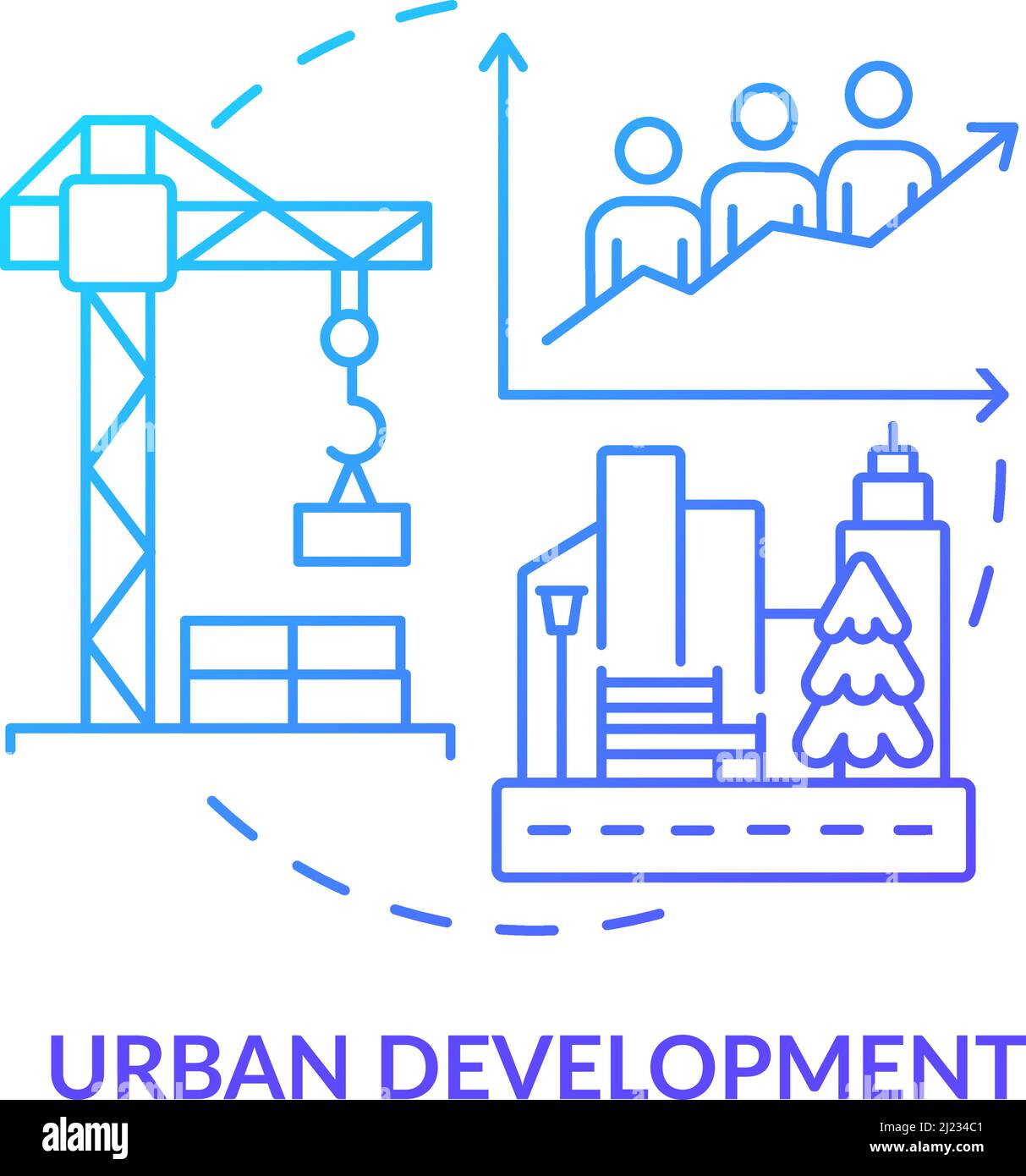 Urban development blue gradient concept icon Stock Vector Image & Art ...