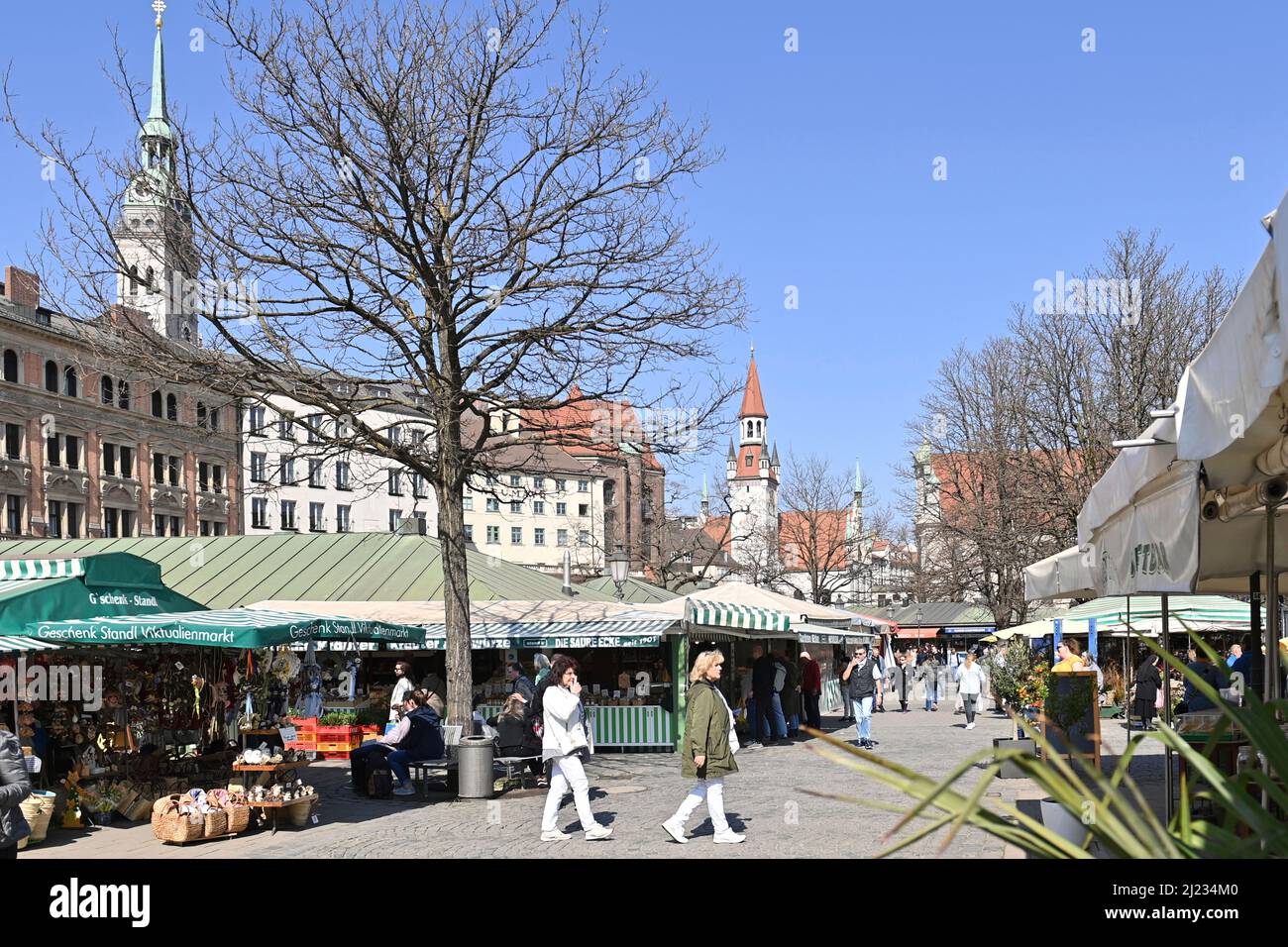 Viktualienmarkt in Munich, town, square, market, place of interest ...