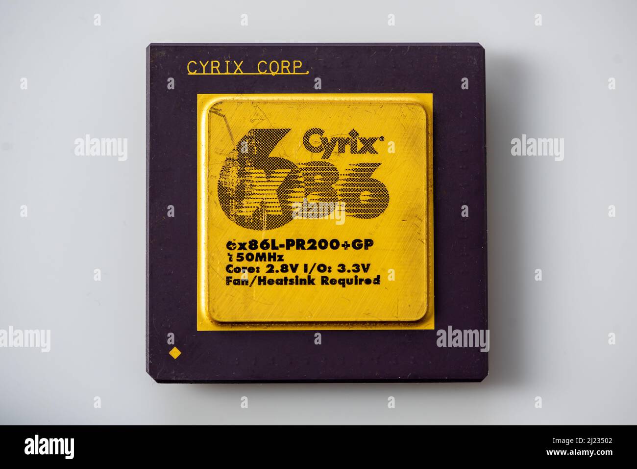 Timisoara, Romania - July 23, 2020: Close-up of a Cyrix 6x86L-PR200+GP ...