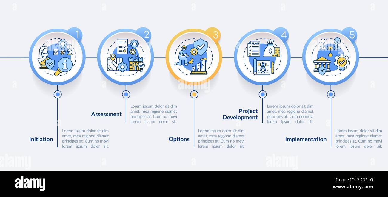 Heritage conservation process circle infographic template Stock Vector ...