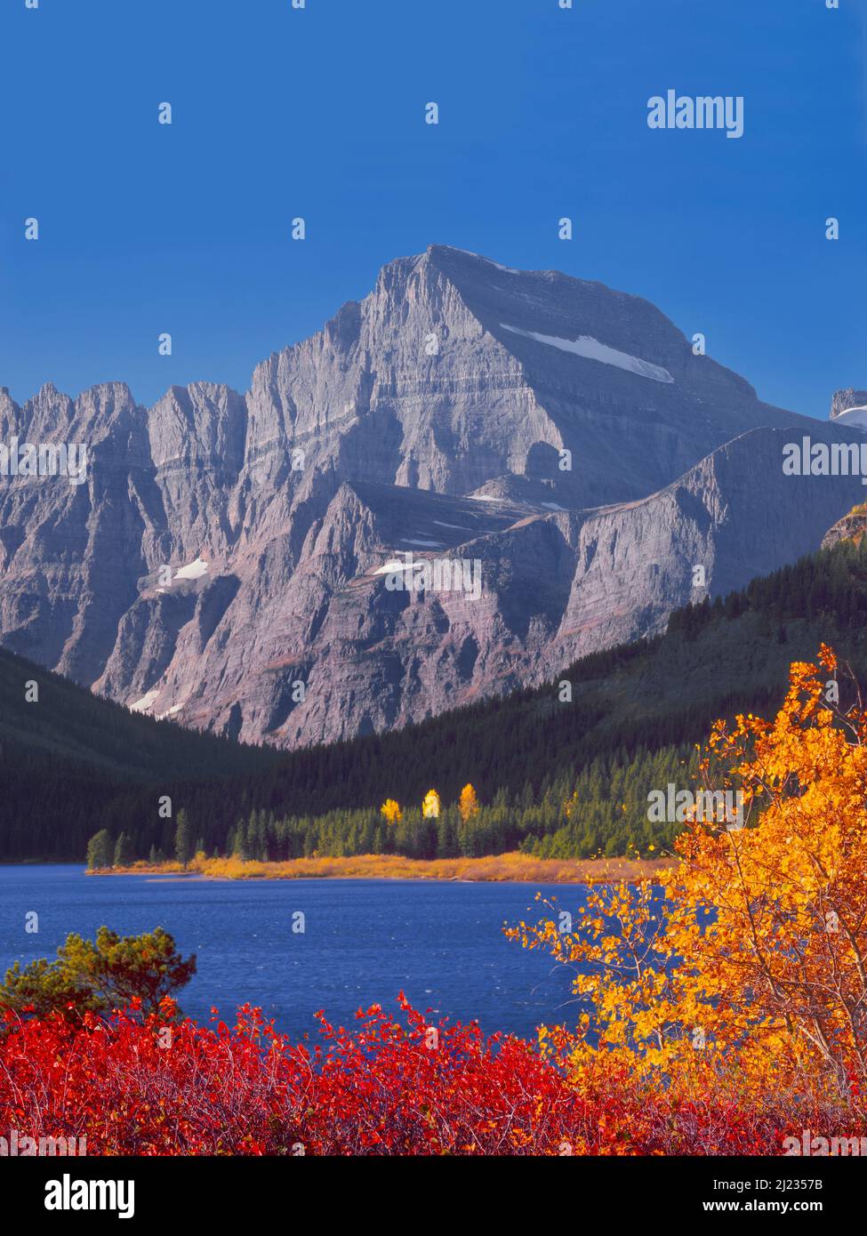 Swiftcurrent Lake, Glacier National Park Stock Photo - Alamy