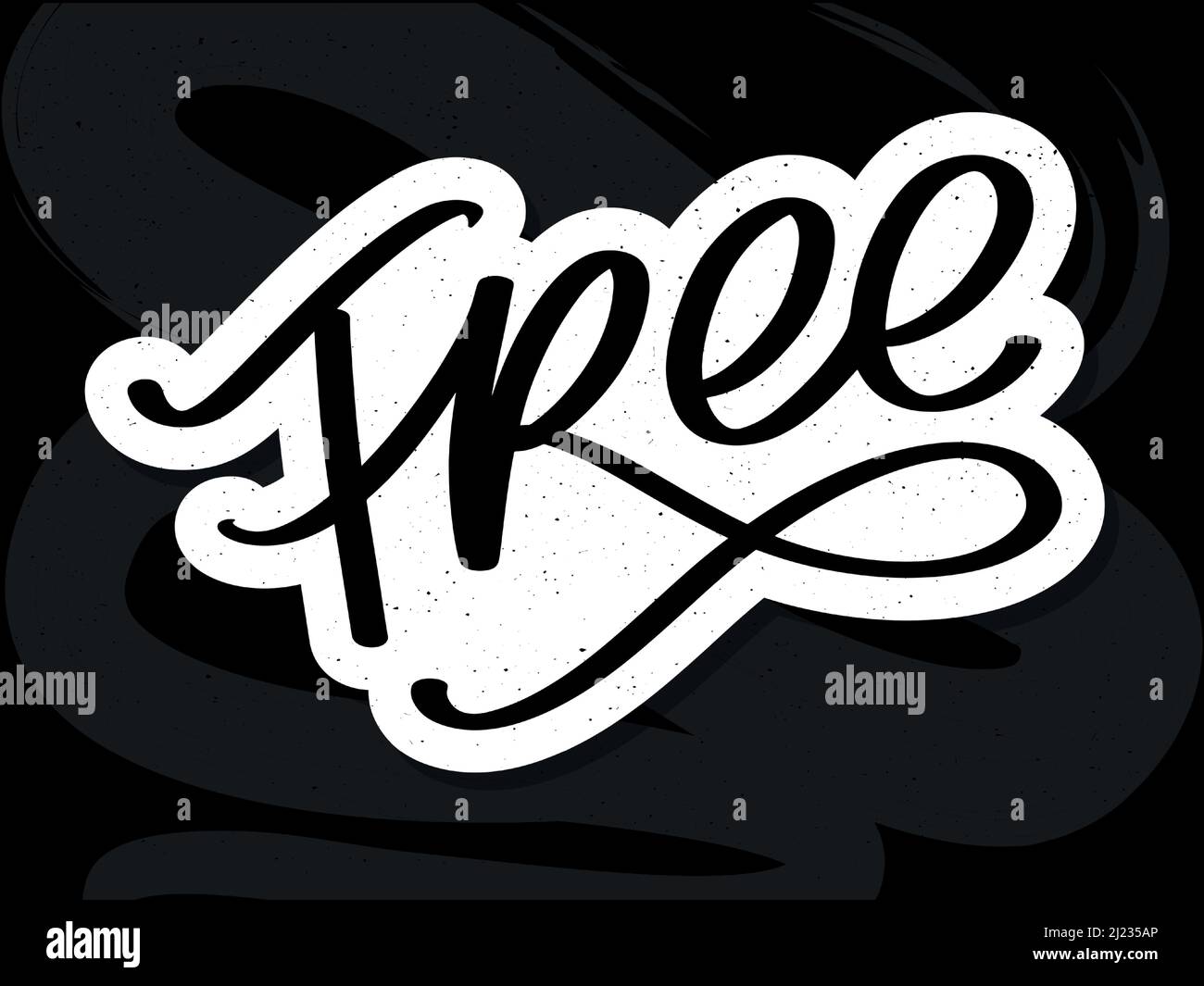 Free hand written lettering. Vector calligraphy Stock Vector Image ...