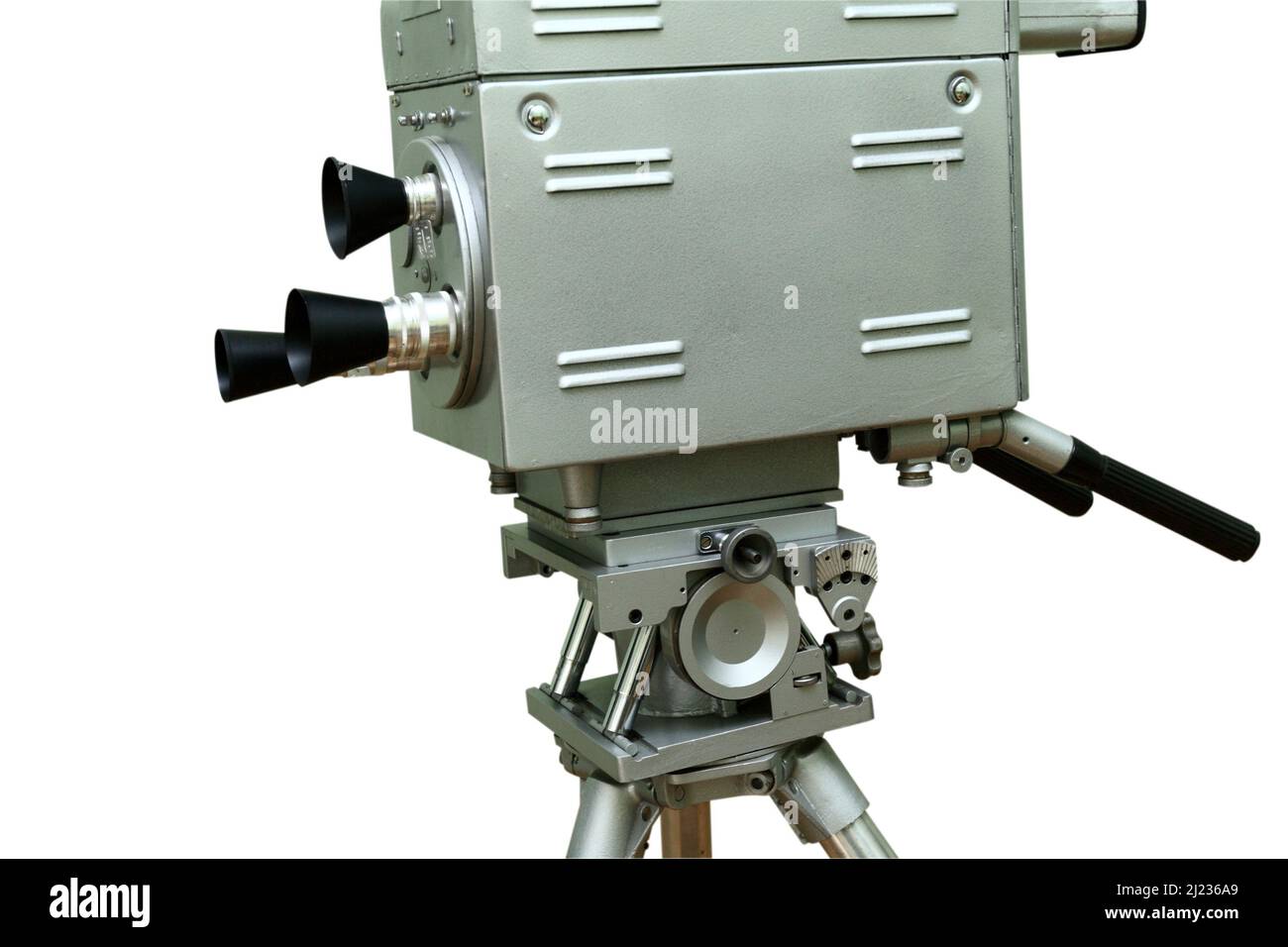 The retro video camera isolated on white Stock Photo - Alamy