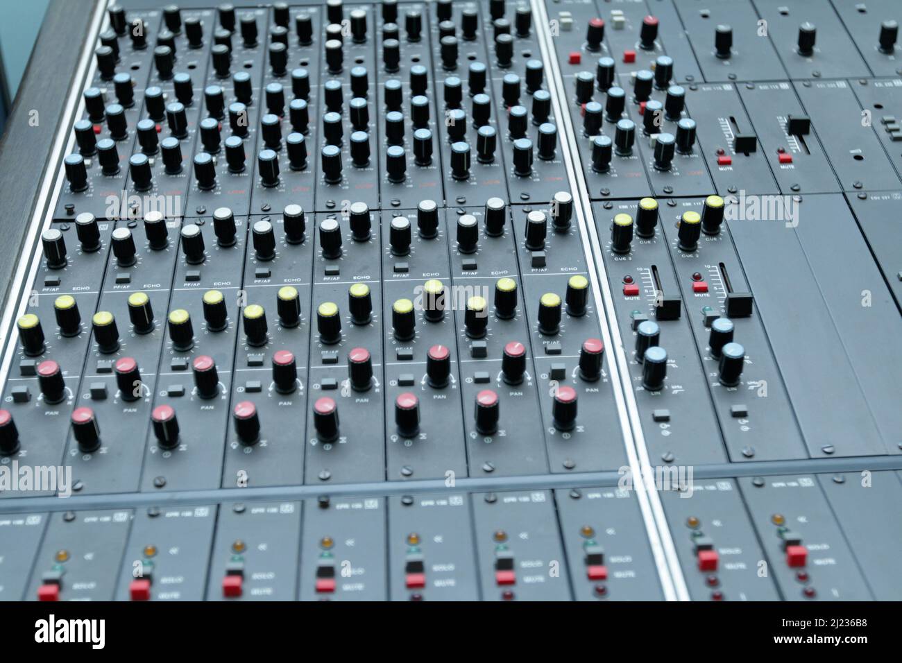 The retro equalizer of a amplifier in a museum Stock Photo - Alamy