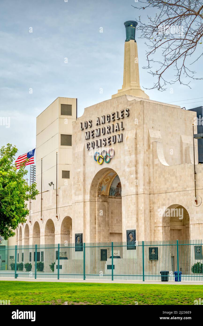 The Historic Los Angeles Memorial Coliseum In Los Angeles California