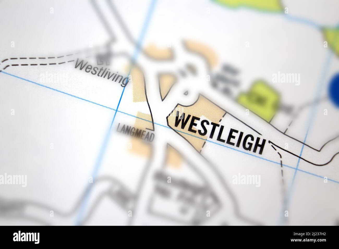 Westleigh village - Devon, United Kingdom colour atlas map town name ...