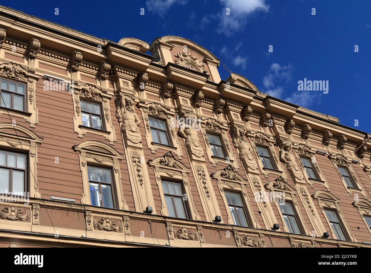 Facade of edifice built in 18 century, St. Petersburg Stock Photo - Alamy