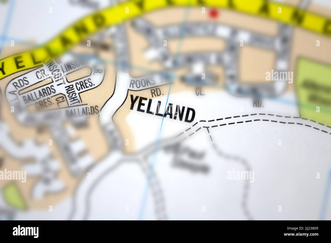 Yelland village - Devon, United Kingdom colour atlas map town name ...