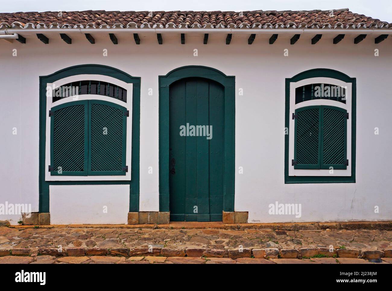 Colonial facade in Tiradentes, Minas Gerais, Brazil Stock Photo - Alamy
