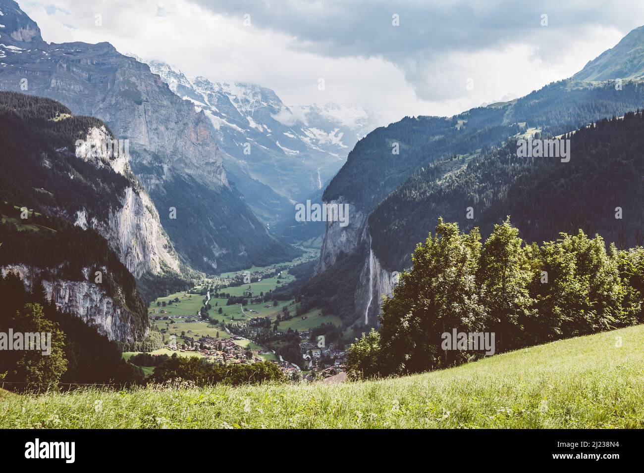 Scenic surroundings near the resort Wengen. Great and gorgeous scene ...