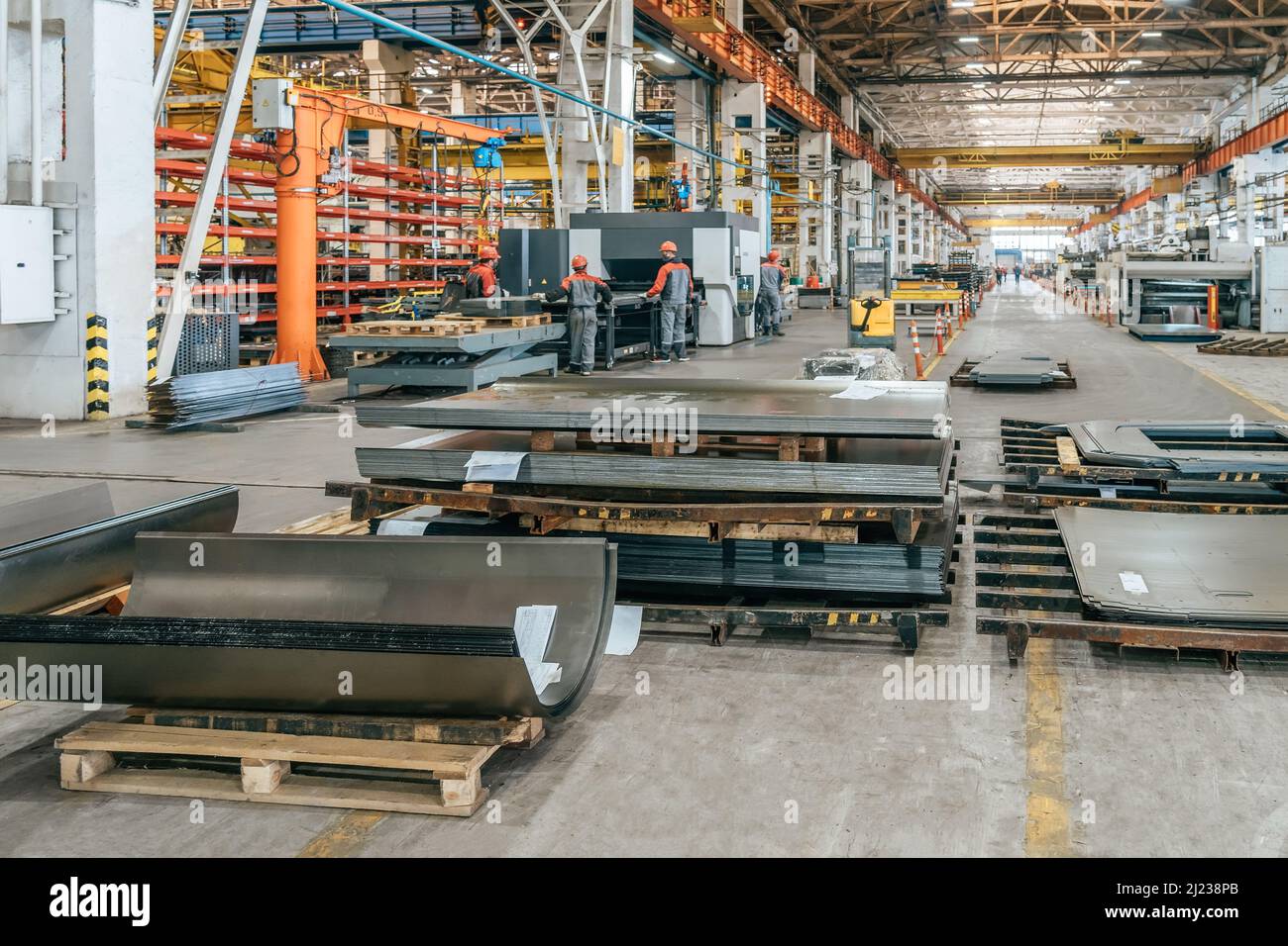 Interior of industrial metalworking workshop factory inside Stock Photo ...