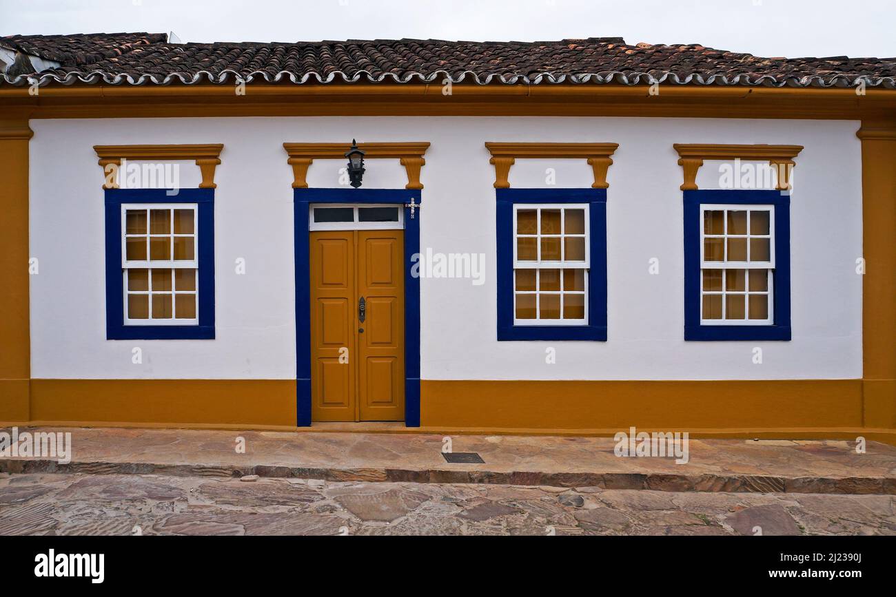 Colonial facade in Tiradentes, Minas Gerais, Brazil Stock Photo - Alamy