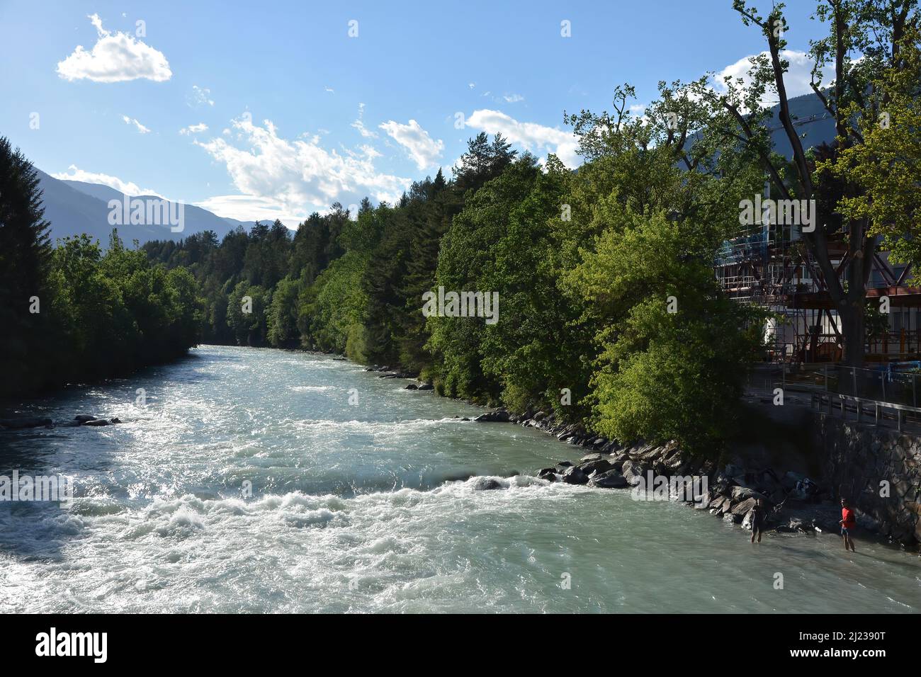 Lienz, Austria, view of river Isel Stock Photo - Alamy