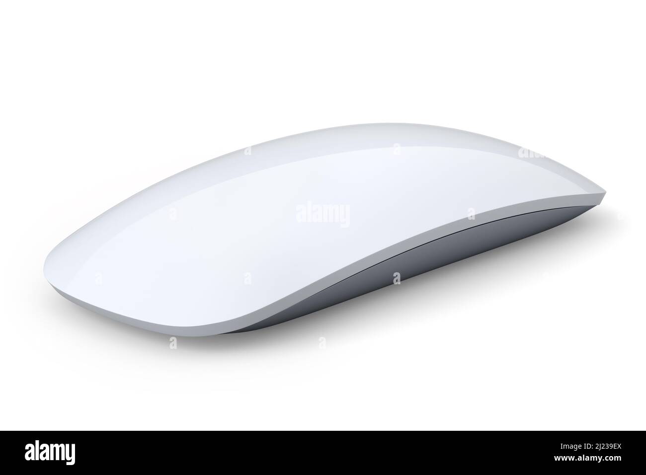 Realistic white computer mouse with touch isolated on white background ...