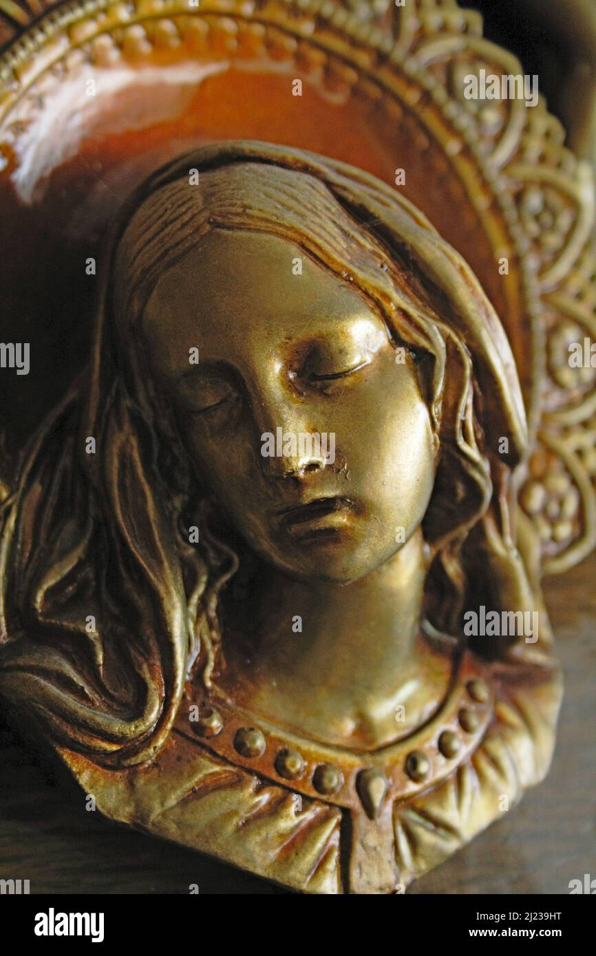 The representation of Mary made of gypsum Stock Photo - Alamy
