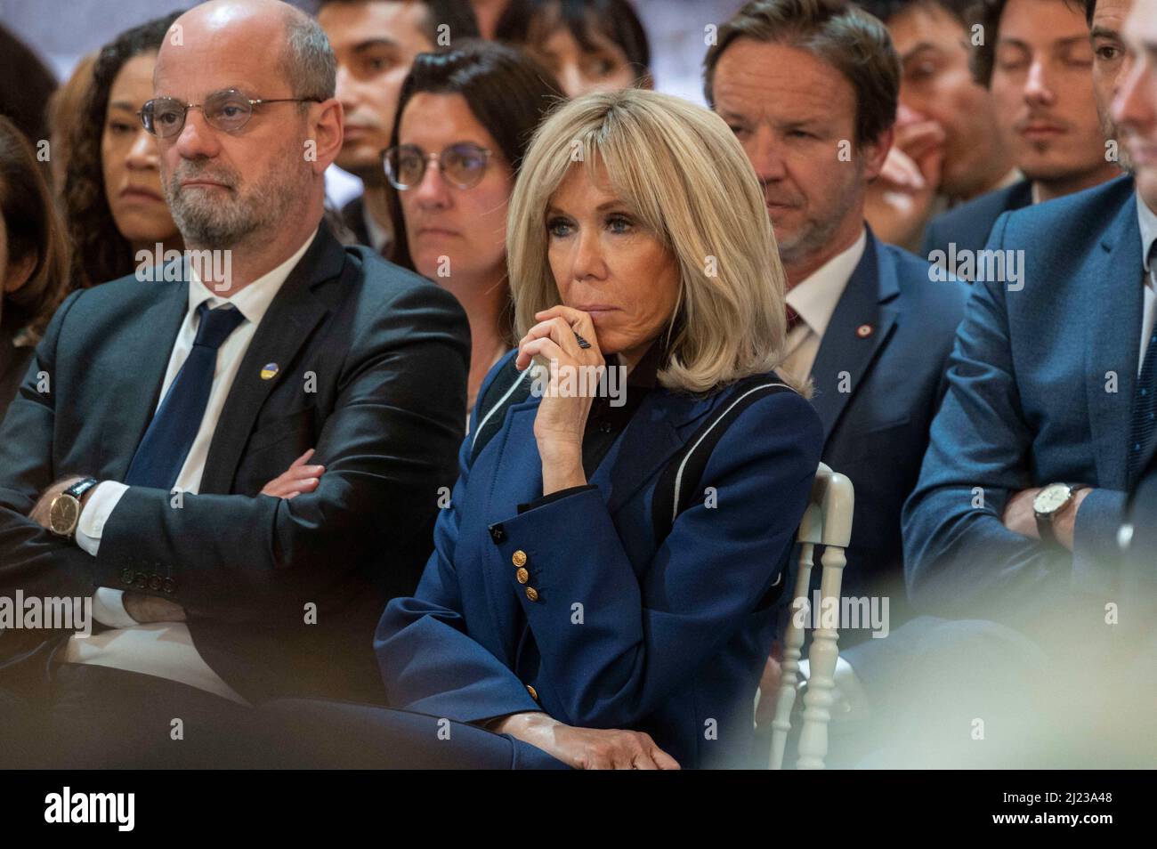 BRIGITTE MACRON and Jean Michel Blanquer during : France's President ...