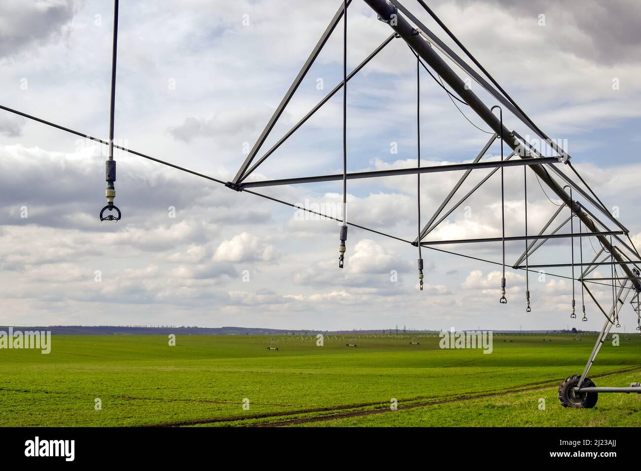 Agriculture: Crop Irrigation. Automated farming irrigation system on ...