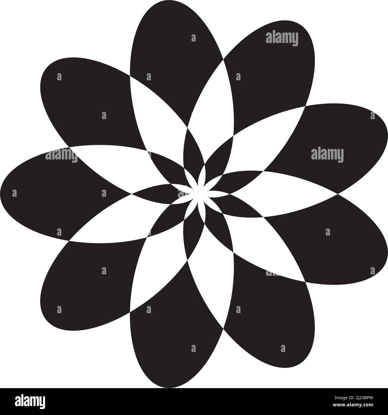 Flower symbol icon vector for nature, ecology and environment in a flat ...