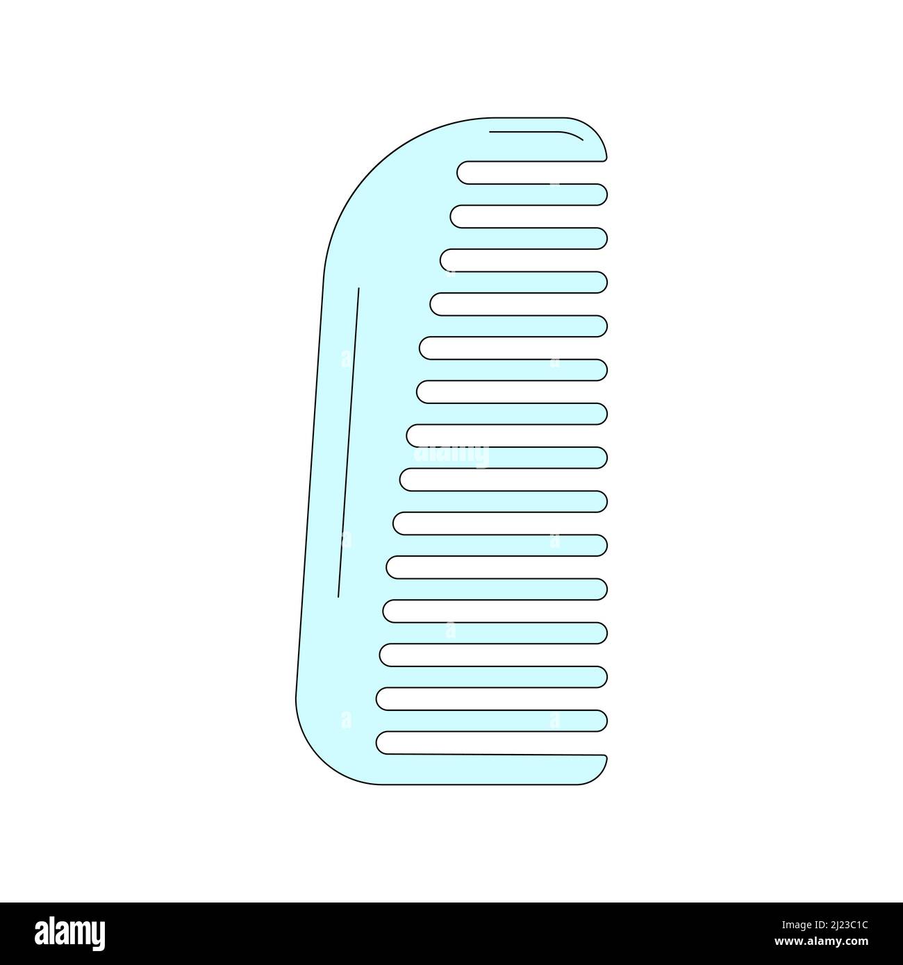 Plastic comb in cartoon style. Vector illustration isolated on white ...