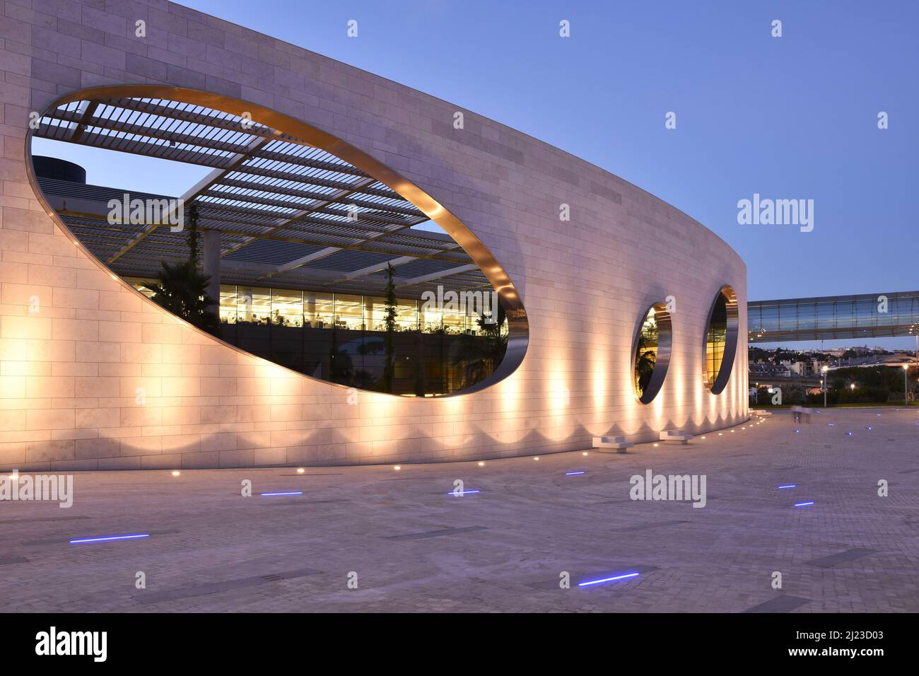 Champalimaud Centre for the Unknown, modern building stone facade with ...