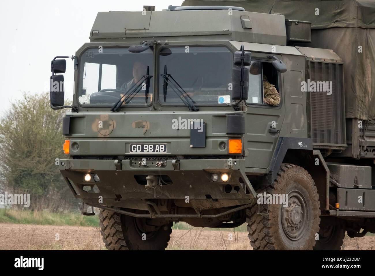 British Army MAN SV 4x4 logistics truck on a military exercise Stock ...