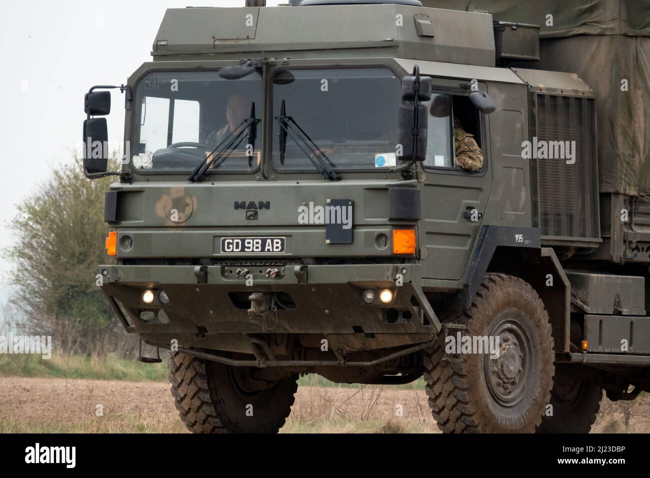 British Army MAN SV 4x4 logistics truck on a military exercise Stock ...