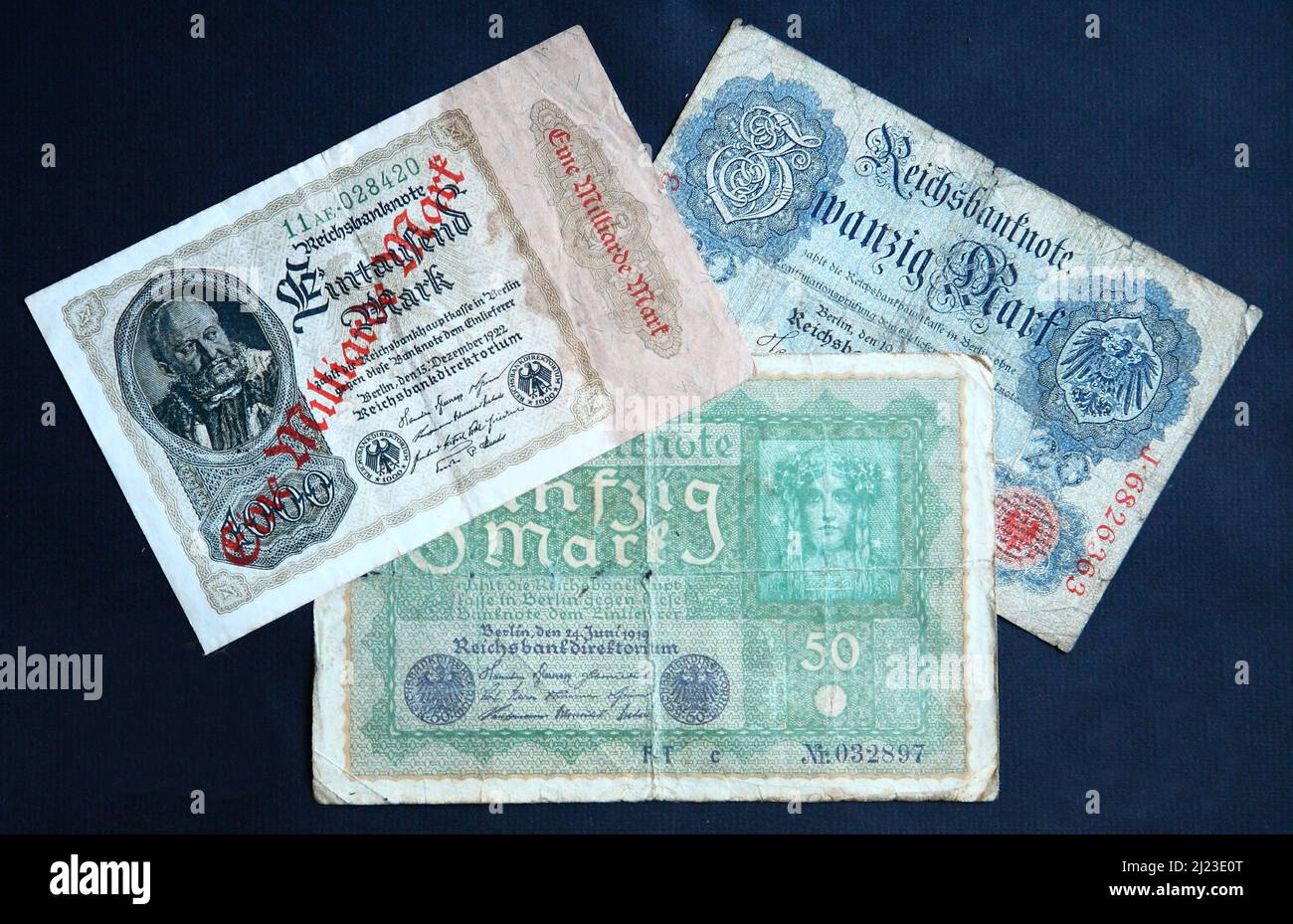 Alte Mark-Banknoten / Old Mark banknotes Stock Photo - Alamy