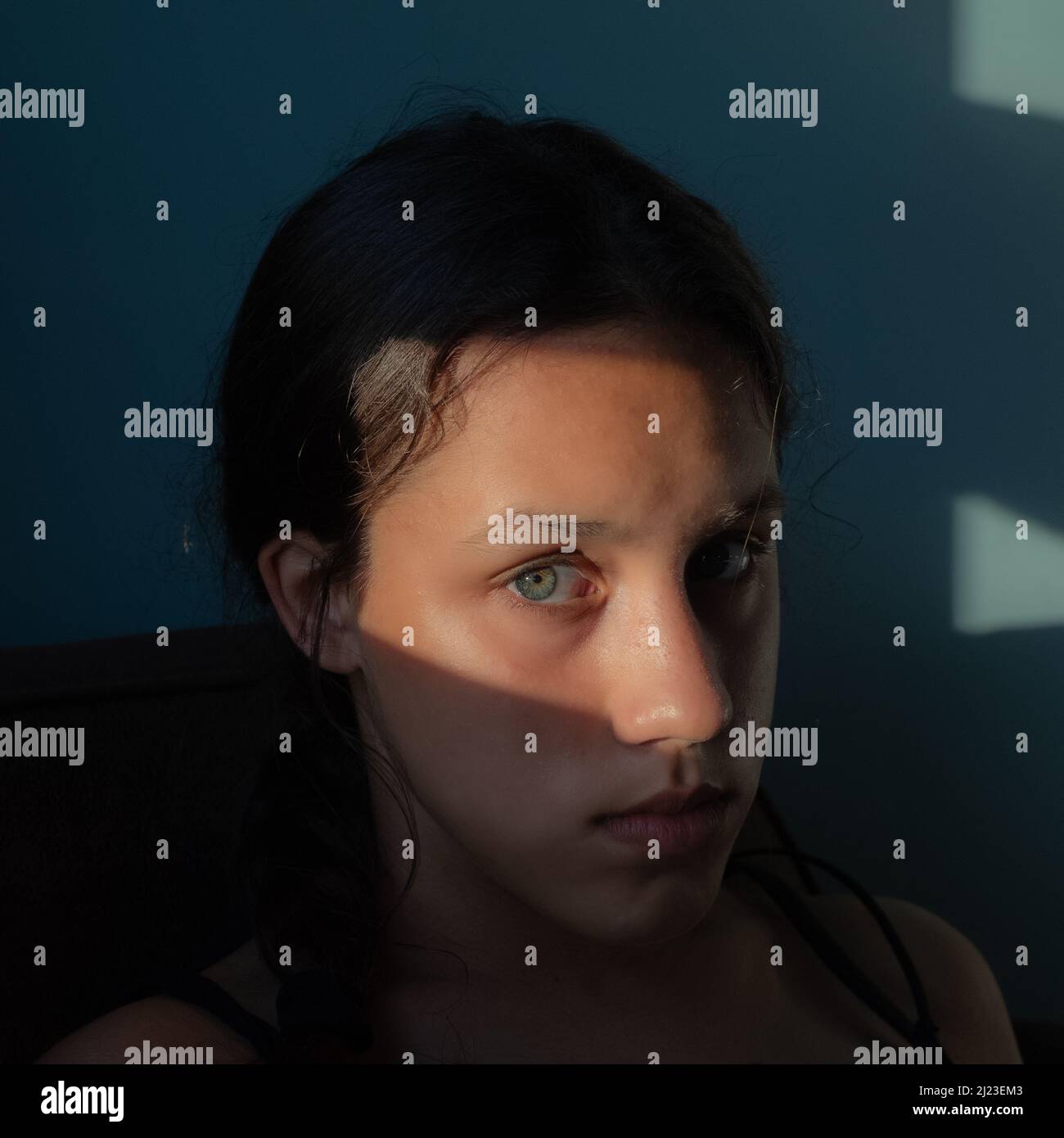 Serious Young Women Sun Light High Resolution Stock Photography and ...