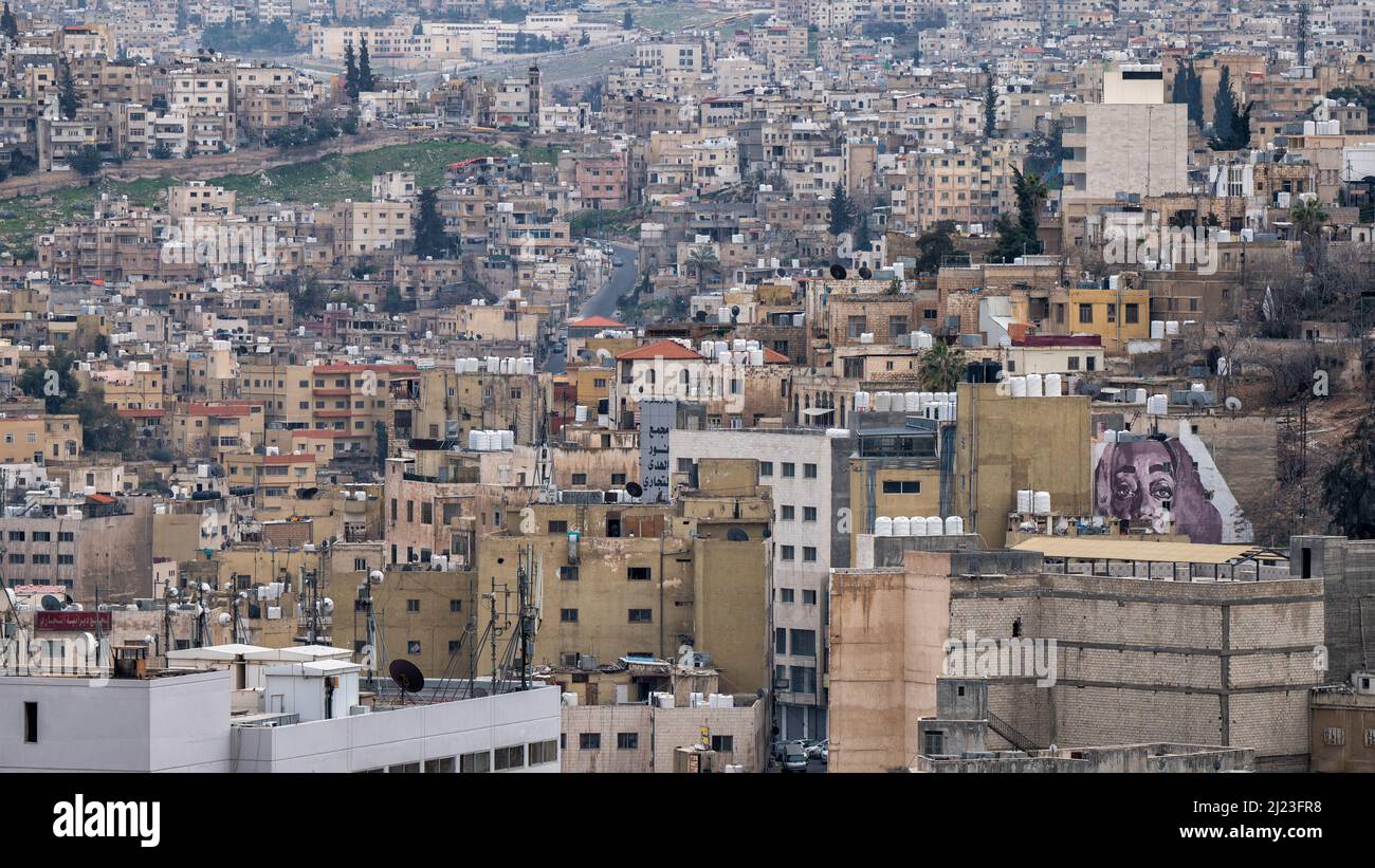 Amman, Jordan - 03.20.2022: Typical building of the city of Amman Stock ...