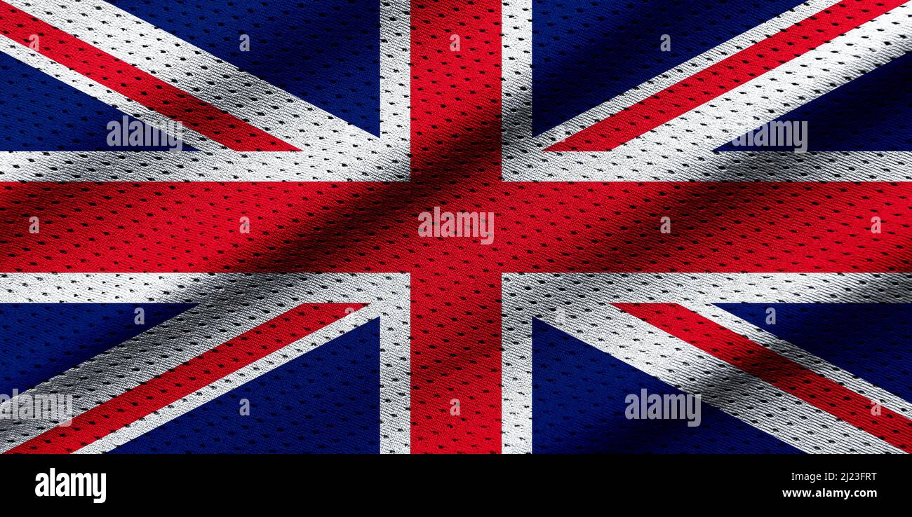 United Kingdom flag on texture sports. Horizontal sport theme poster ...