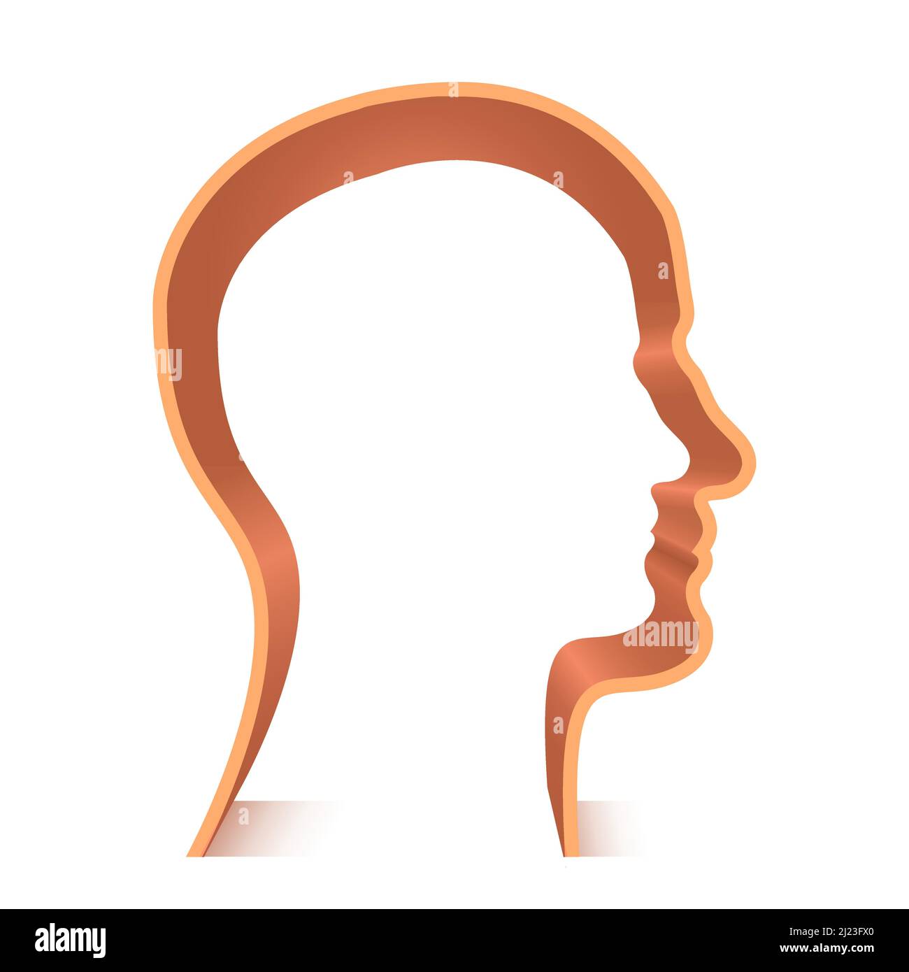 Male Head Silhouette Vector